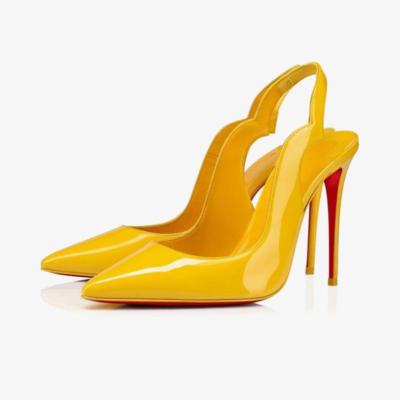 Vibrant Yellow 100mm Stiletto Pumps – CALZARELLI